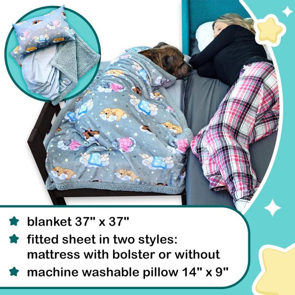 Pet Fitted Sheet Set - Sleepy Hippo